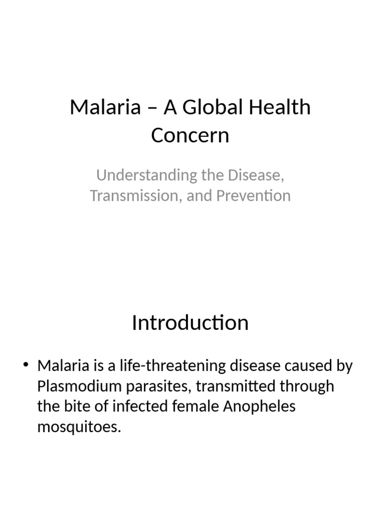 Malaria Presentation | PDF