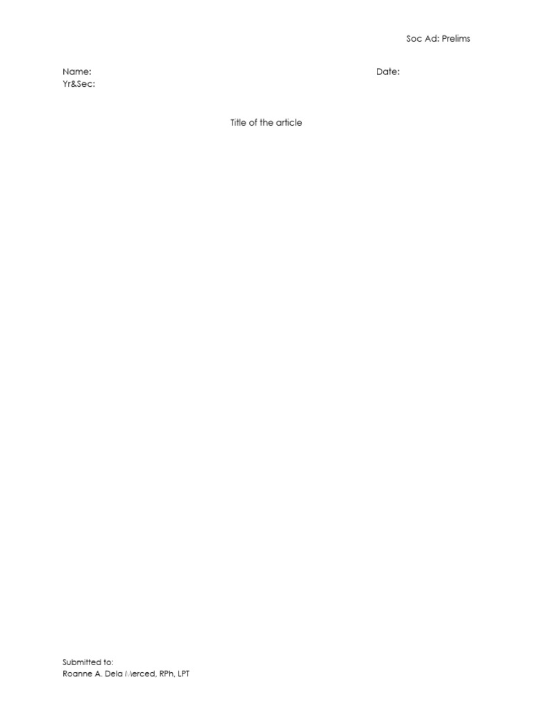 Format of Papers | PDF