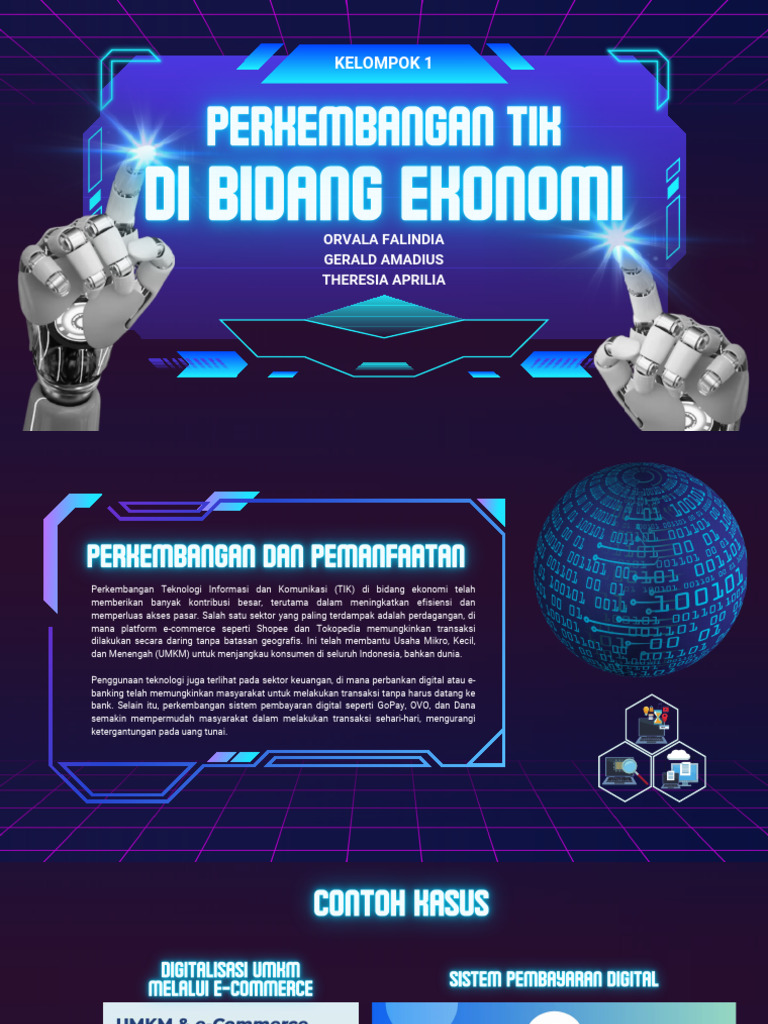 Kelompok 1 - Pemanfaatan TIK Di Bidang Ekonomi | PDF