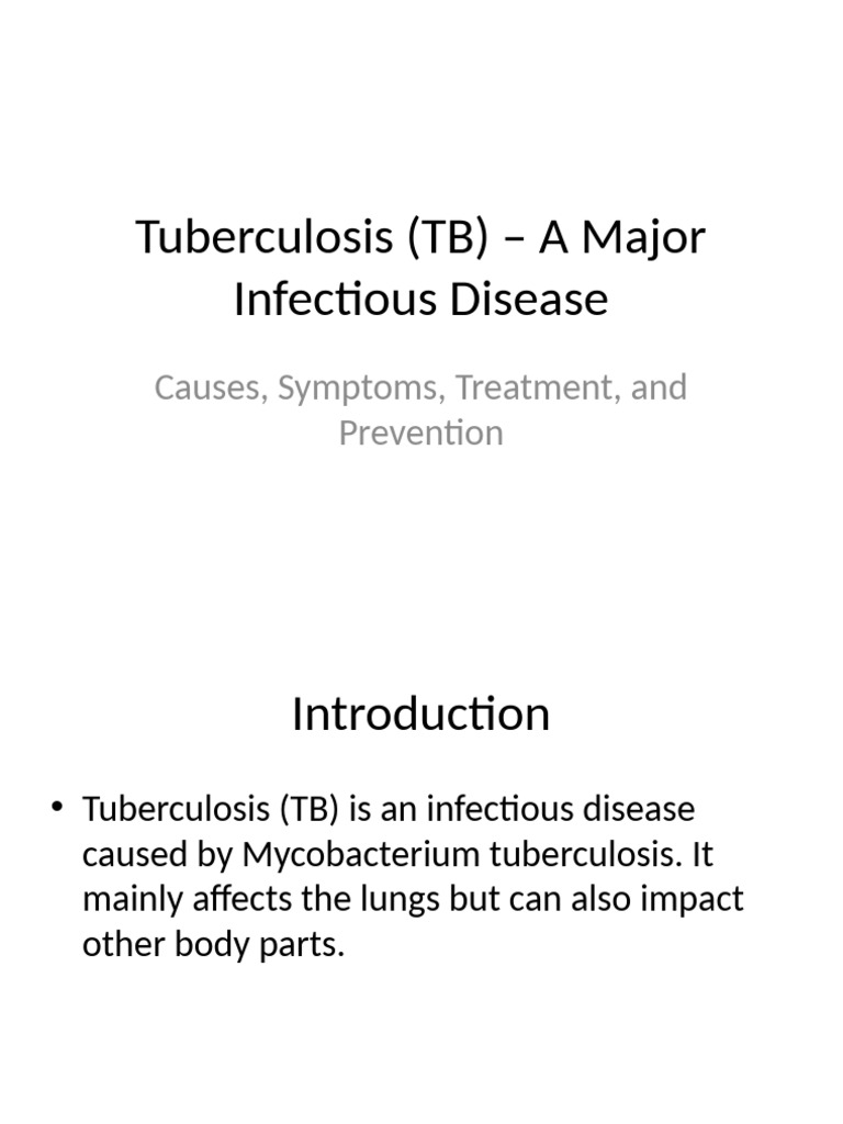 Understanding Tuberculosis: Causes & Care | PDF