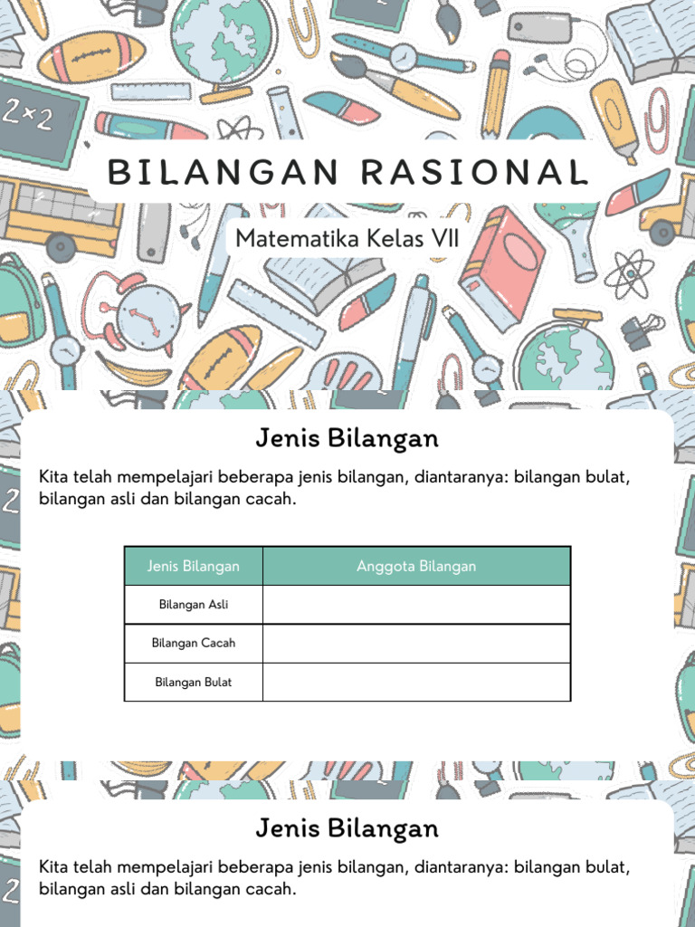 Bahan Ajar - Operasi Hitung Bilangan Rasional | PDF