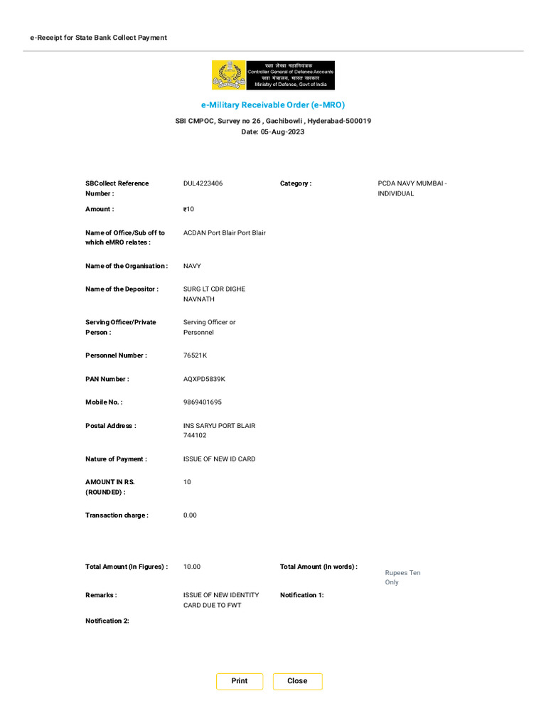 SB Collect MRO | PDF