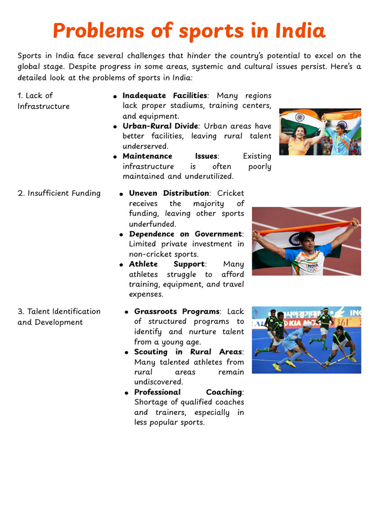FOR FINALS Problems of Sports in India | PDF | Sports | Social Policy