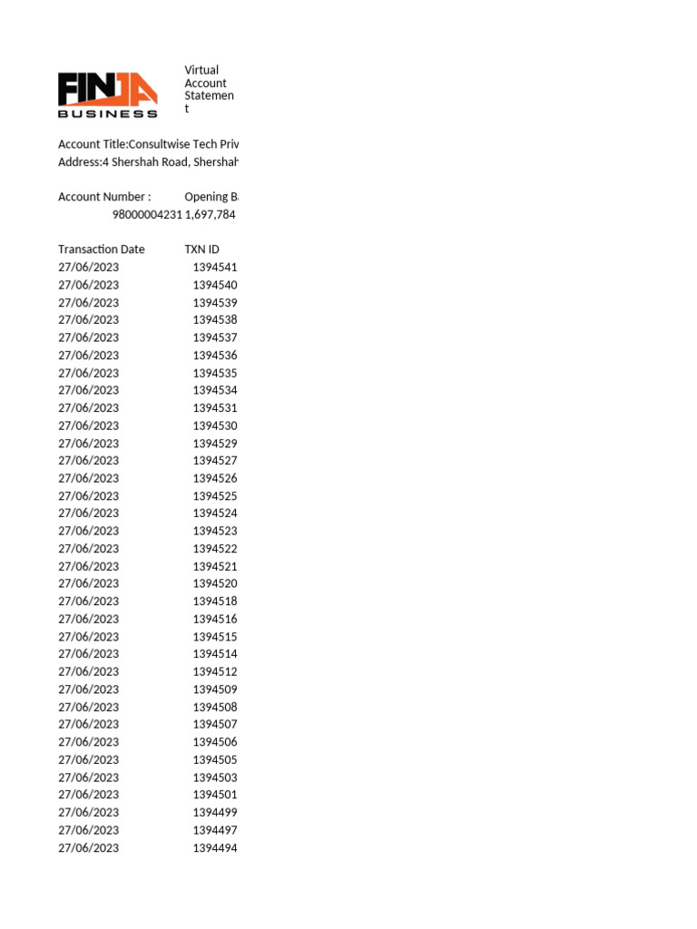 Consultwise Tech Account Statement 2023 | PDF | Accounting | Financial ...
