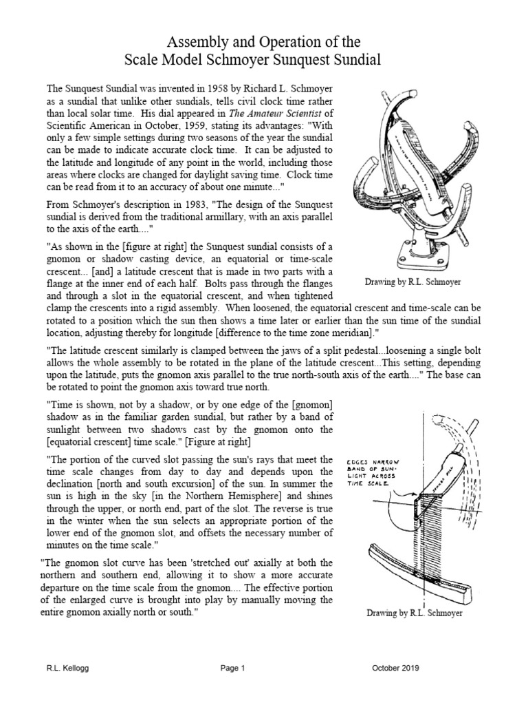 Sunquest Assembly and Operation | PDF