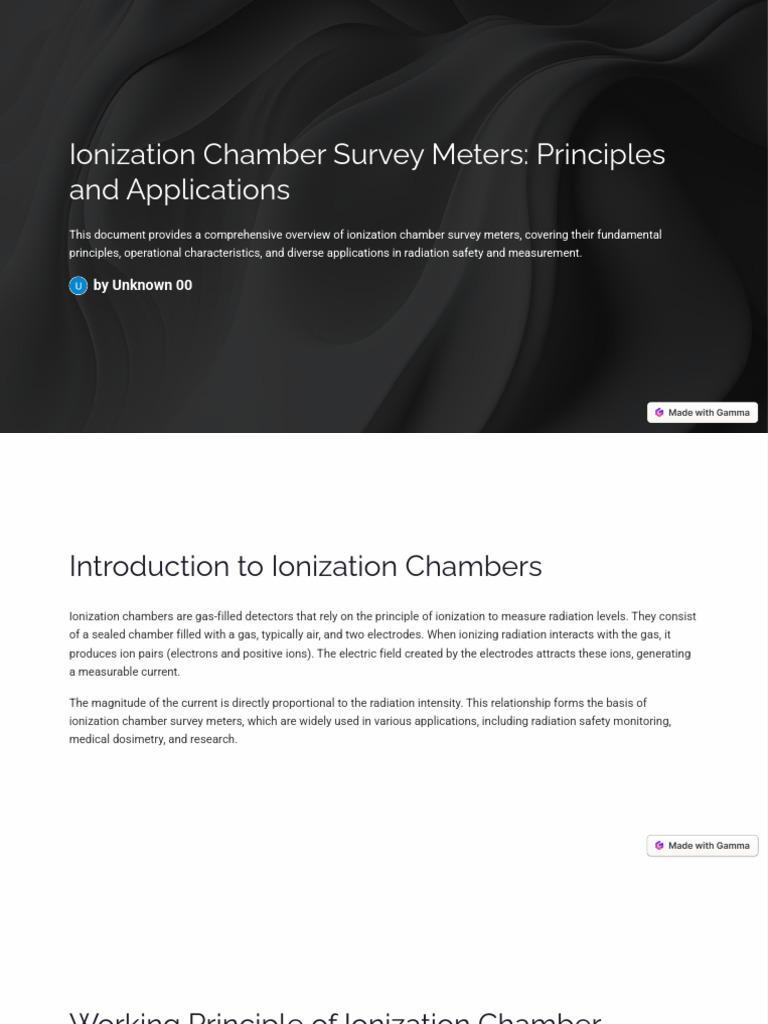 Ionization Chamber Survey Meters Principles and Applications | PDF | Radiation Protection ...