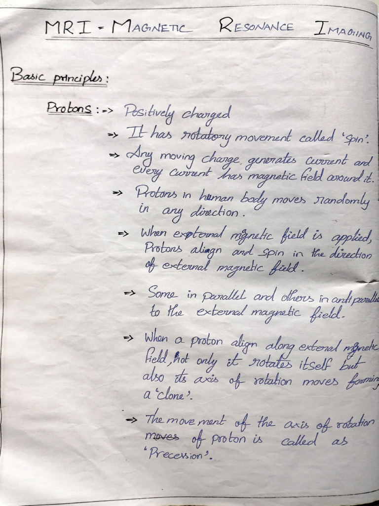 MRI Equipment Notes | PDF
