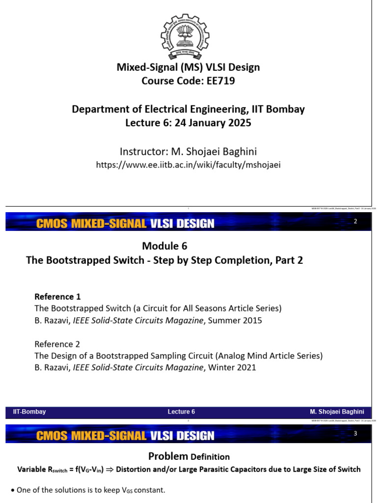 Bootstrapped Switch Design Guide | PDF | Electrical Network | Capacitor