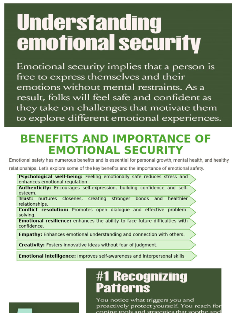 Benefits of Emotional Security | PDF