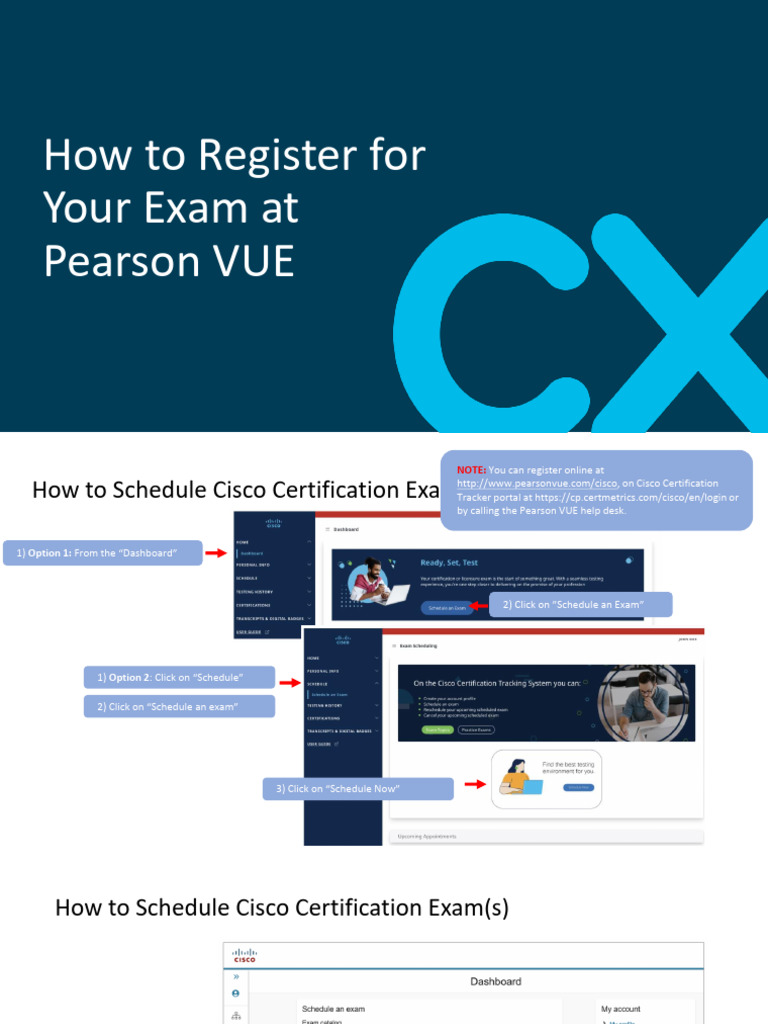 Pearson Vue Exam Registration Guide | PDF | Qualifications
