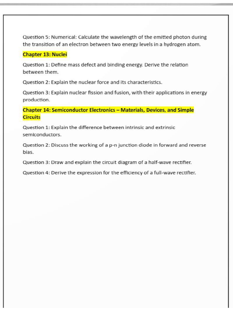 Physics Most Expected Questions | PDF