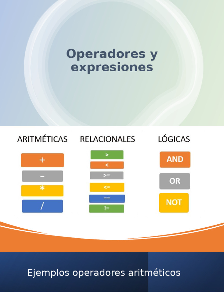 6.0 Operadores y Expresiones | PDF