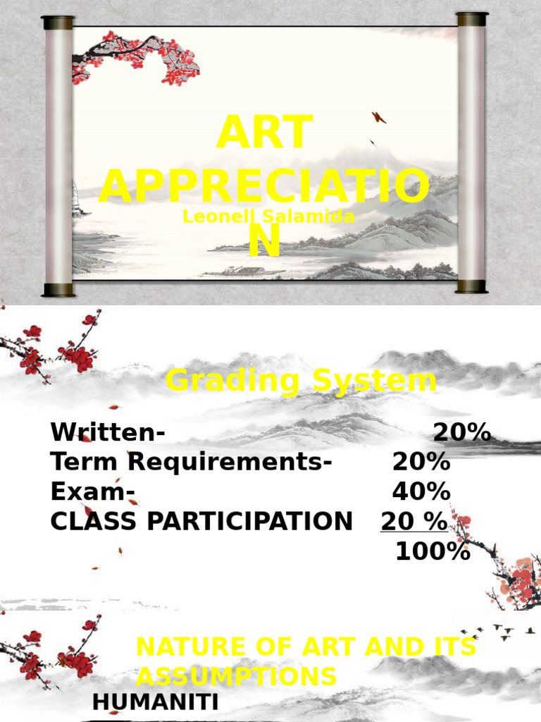 ART APPRECIATION 1st Session | PDF | The Arts | Aesthetics