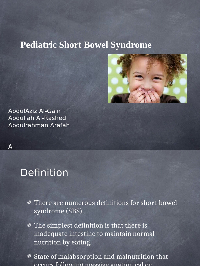 Short Bowel Syndrome | PDF | Small Intestine | Gastrointestinal Tract