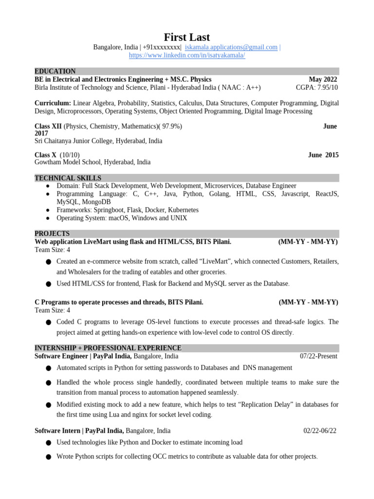 Sample CV | PDF | Databases | World Wide Web