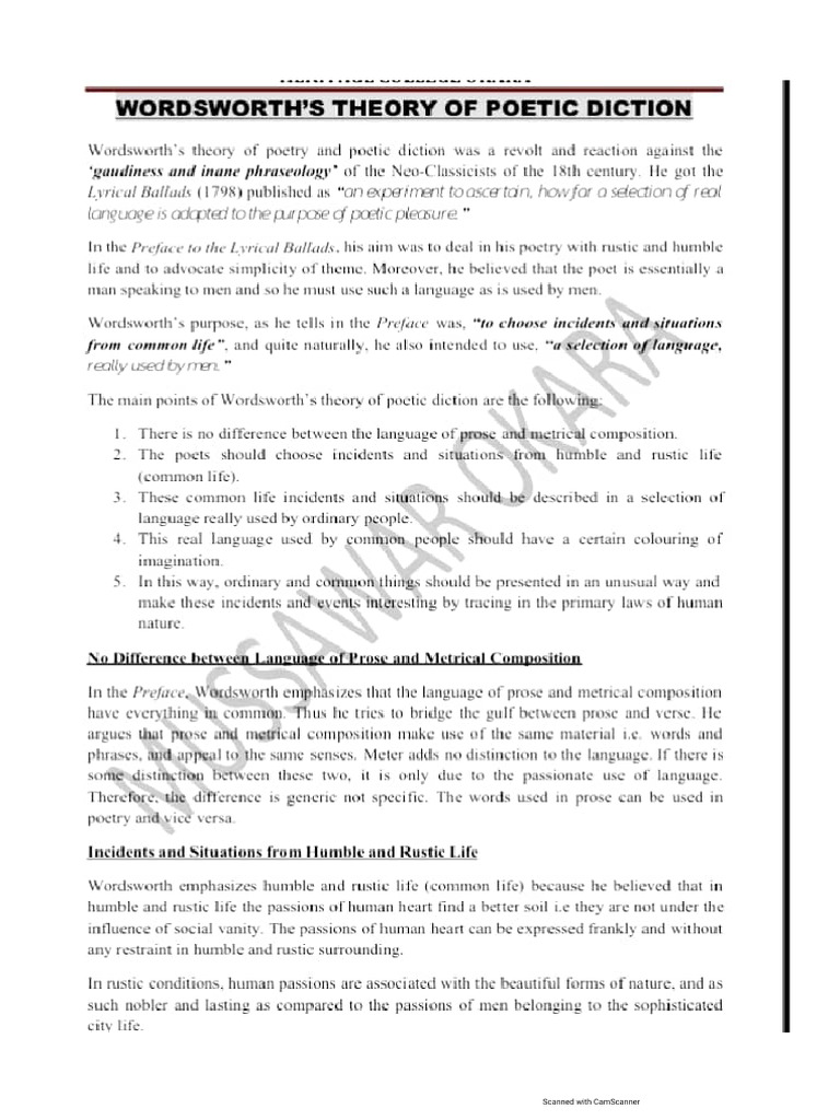 Poetic diction | PDF