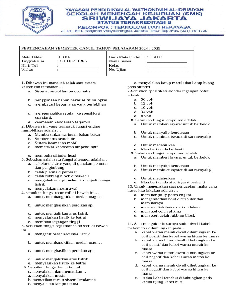PKKR XII TKR 1 & 2 - Susilo | PDF