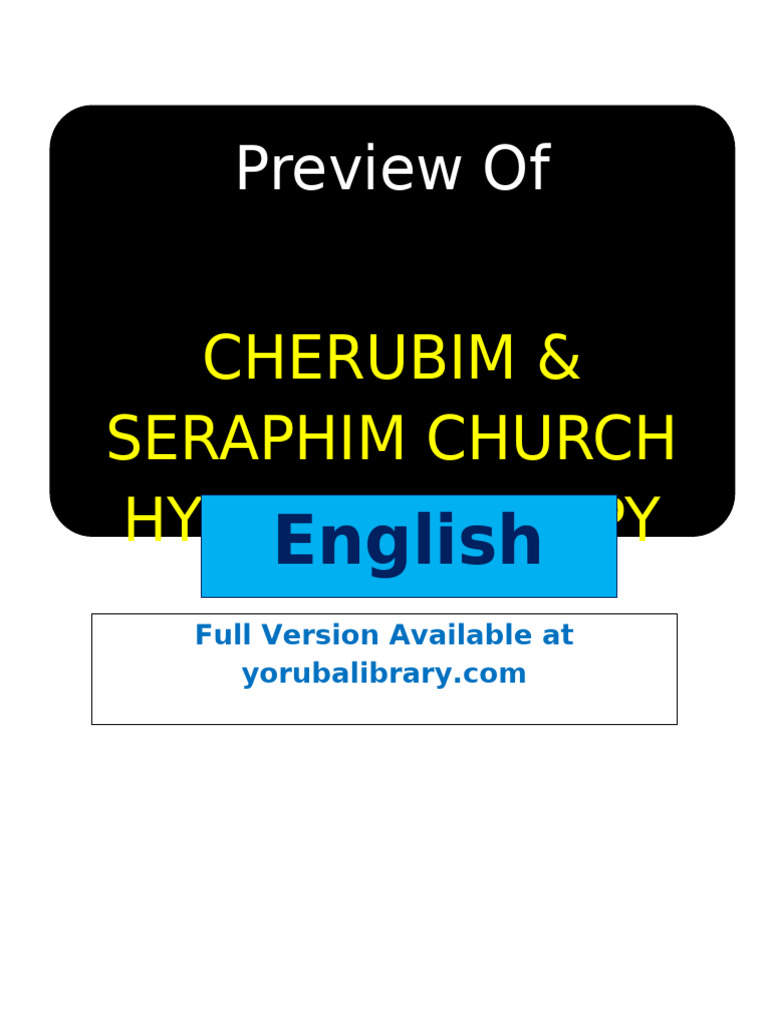 Cherubim and Seraphim Church Hymn English Version | PDF