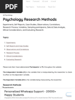 AQA A Level Psychology Research Methods Revision | PDF | Experiment ...