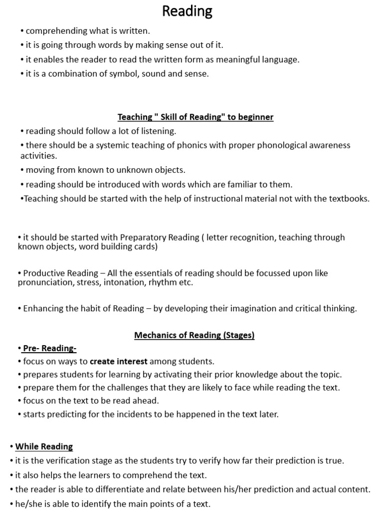 Unit-3 Language Skills Reading and Writing | PDF | Thought | Linguistics