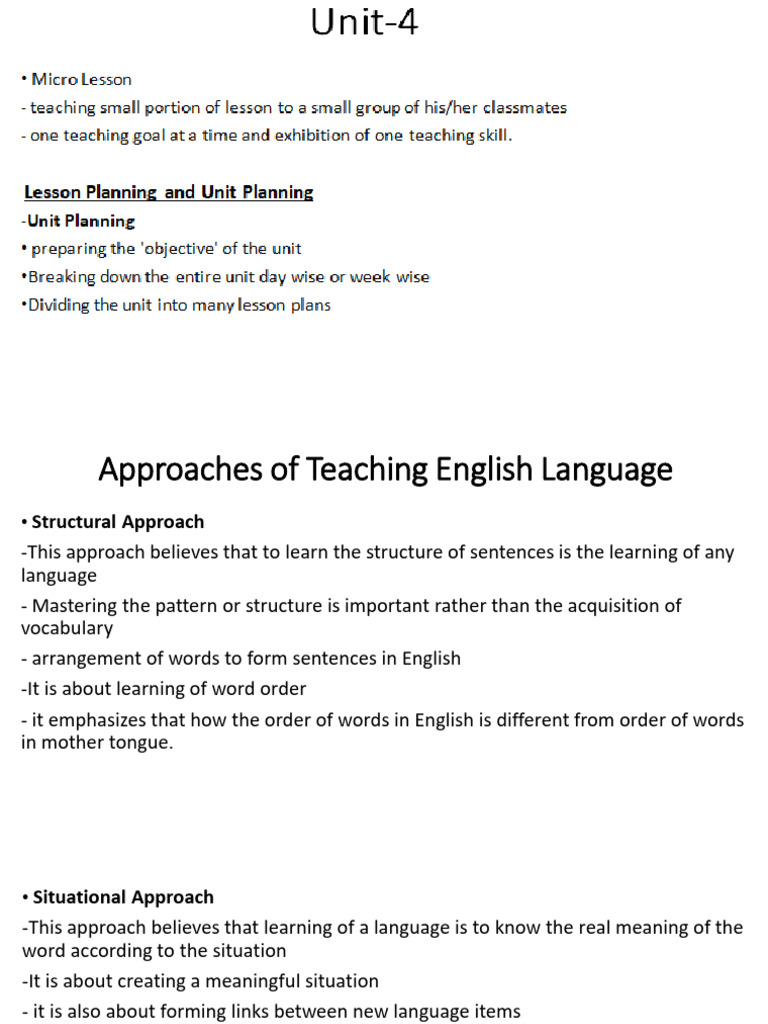 Unit-4 Lesson Planning and Material Development | PDF | Learning | Human Communication
