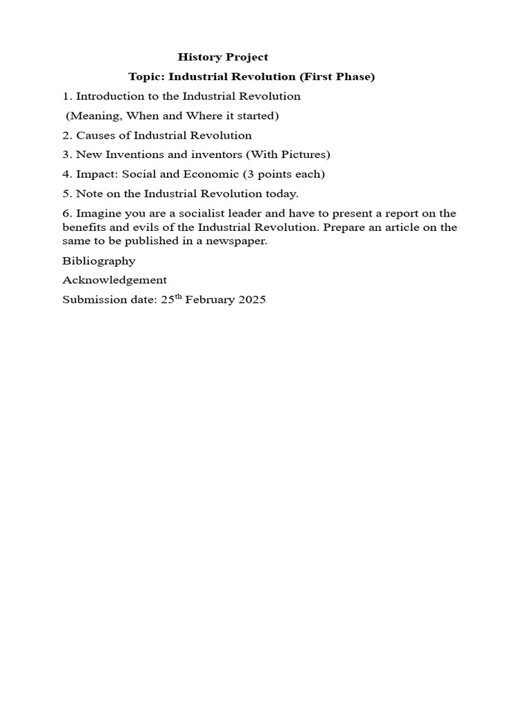 Industrial Revolution: Causes & Impact | PDF