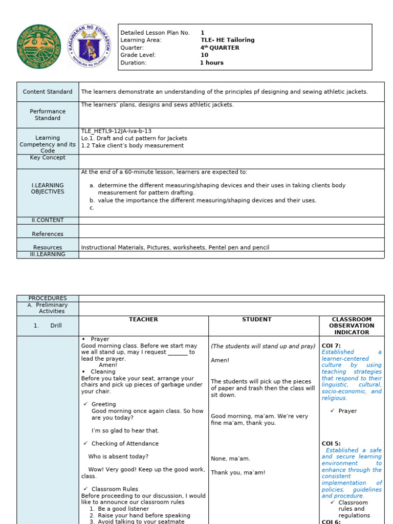 TAILORING 4as DLP MELENDREZ | PDF | Learning | Literacy