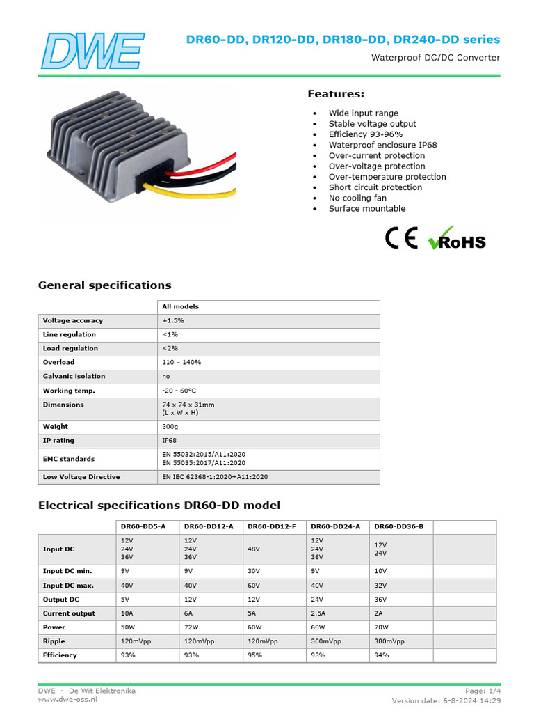 Power Consumption of DR Series Models | PDF | Power Supply ...