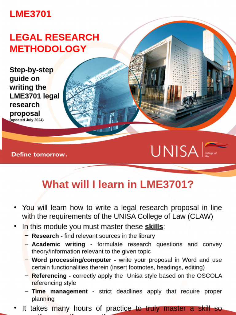 LME3701 Legal Research Proposal Guide | PDF | Thesis | Turnitin
