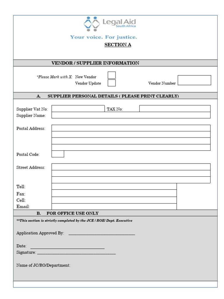 Vendor Application Forms Final Draft | PDF | Banks
