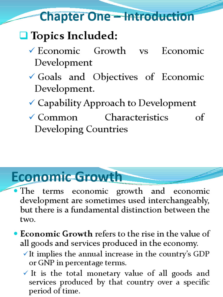 Economic Growth vs. Development Explained | PDF | Economic Growth ...