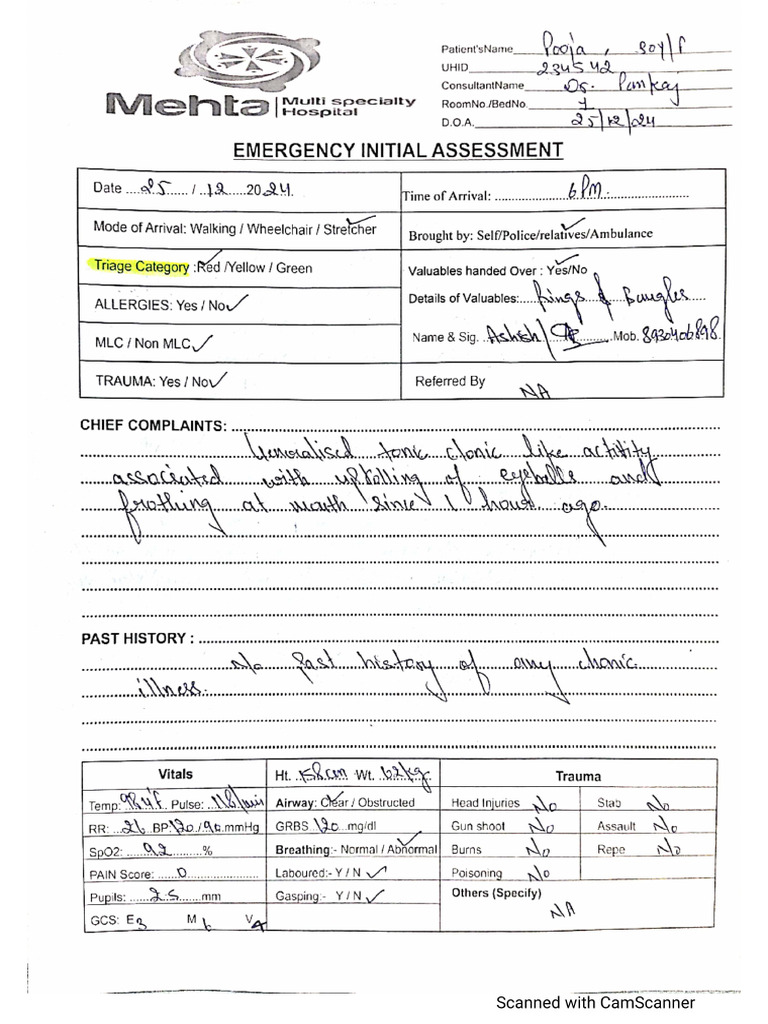 COP NC 4 (COP 2D) Emergency Re-Assessment | PDF