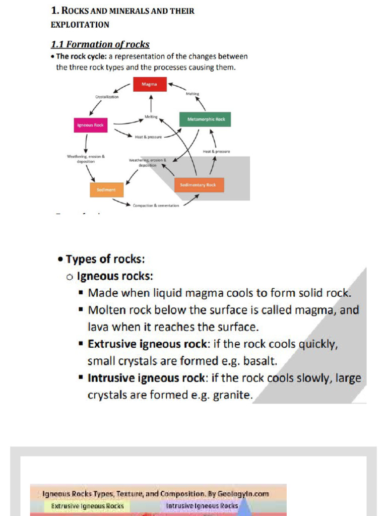 Mining and Rock Formation Overview | PDF | Rock (Geology) | Mining