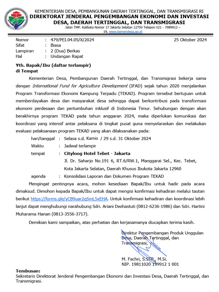 479_-_Undangan_Peserta_Konsolidasi_Laporan_dan_Dokumen_Program TEKAD ...