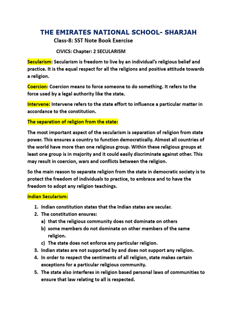 Class 8 Notes Civics - Chapter 2 | PDF