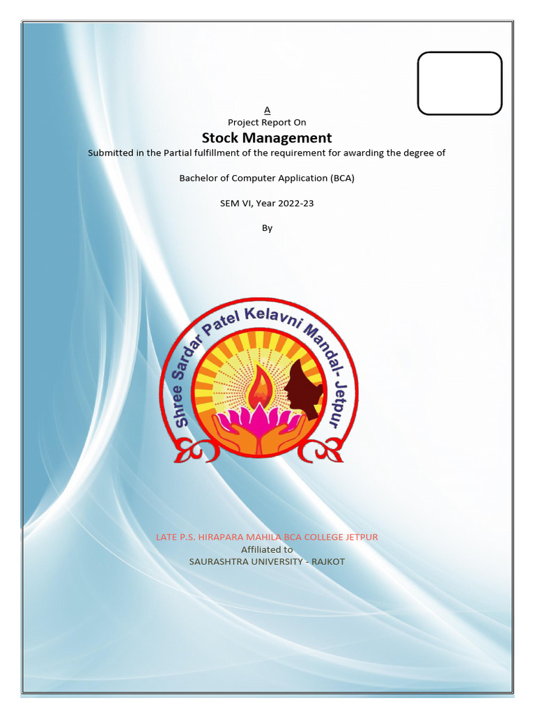 stock management | PDF | Feasibility Study | Operating System