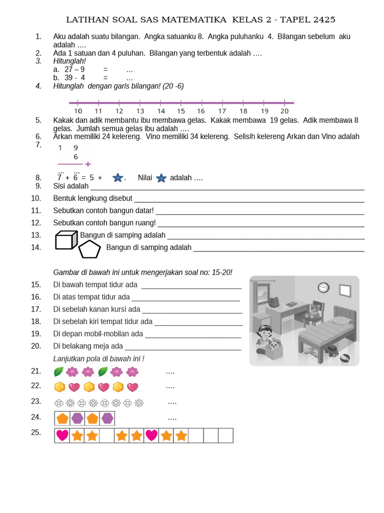 Latihan Soal Sas Matematika Kelas 2 Pdf