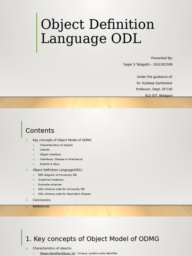Object Definition Language ODL | PDF | Class (Computer Programming ... Object Definition Language ODL | PDF | Class (Computer Programming ...