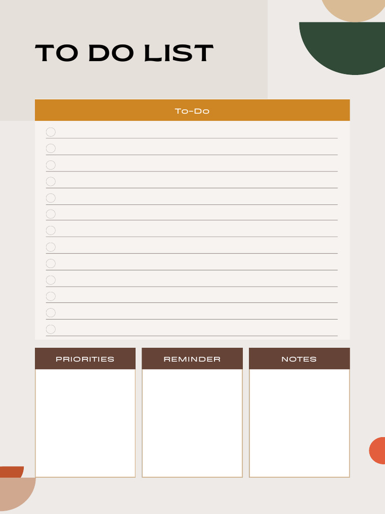 Abstract To Do List Planner | PDF
