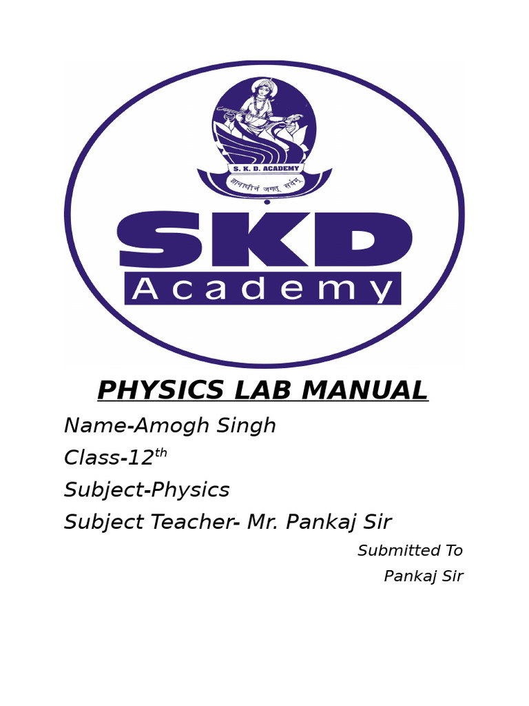 Physics Lab Manual | PDF