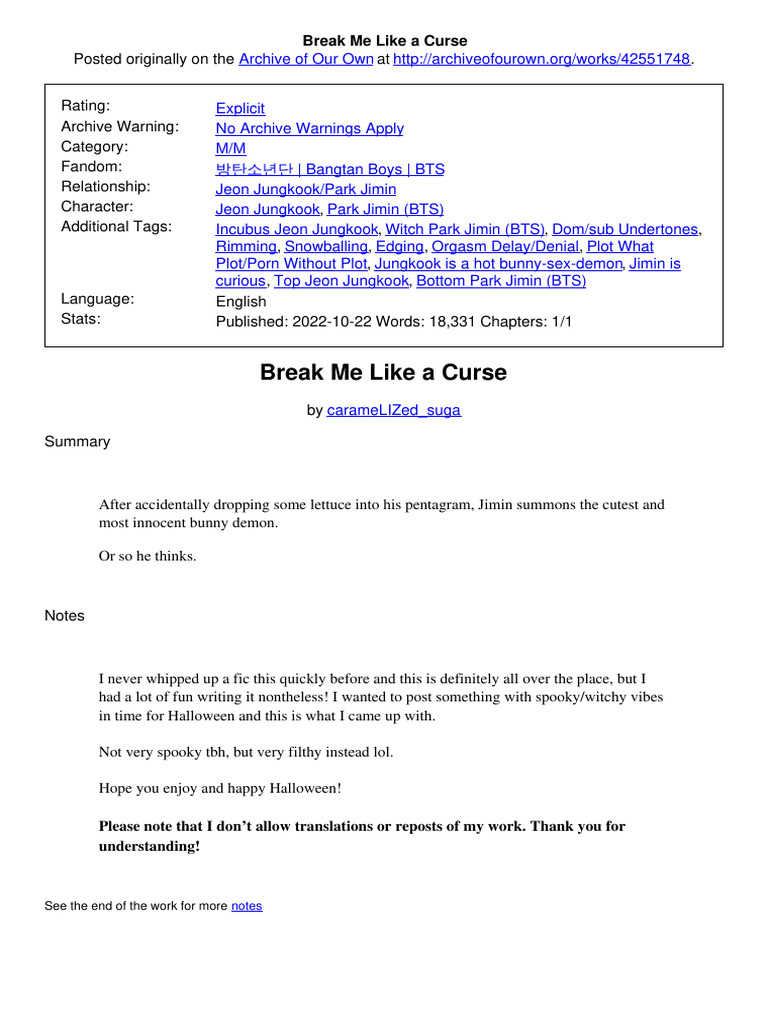 Break Me Like A Curse | PDF | Incubus