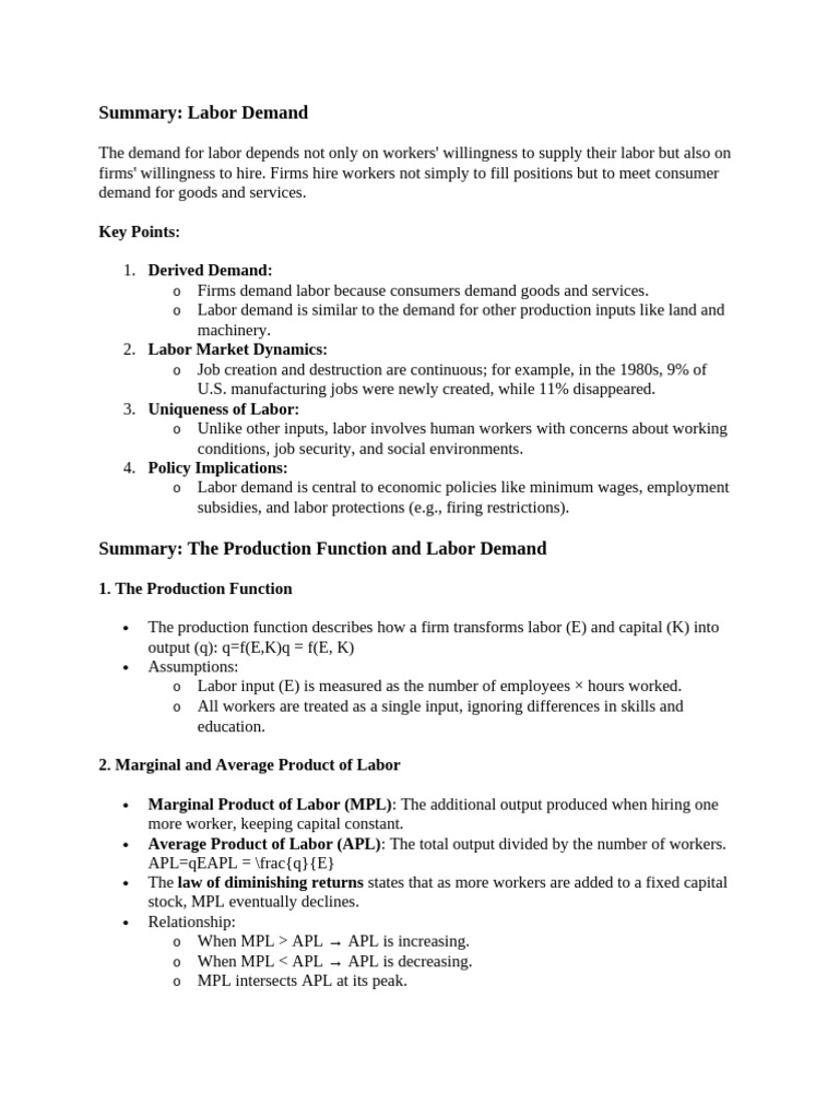 ch2 | PDF | Labour Economics | Production Function