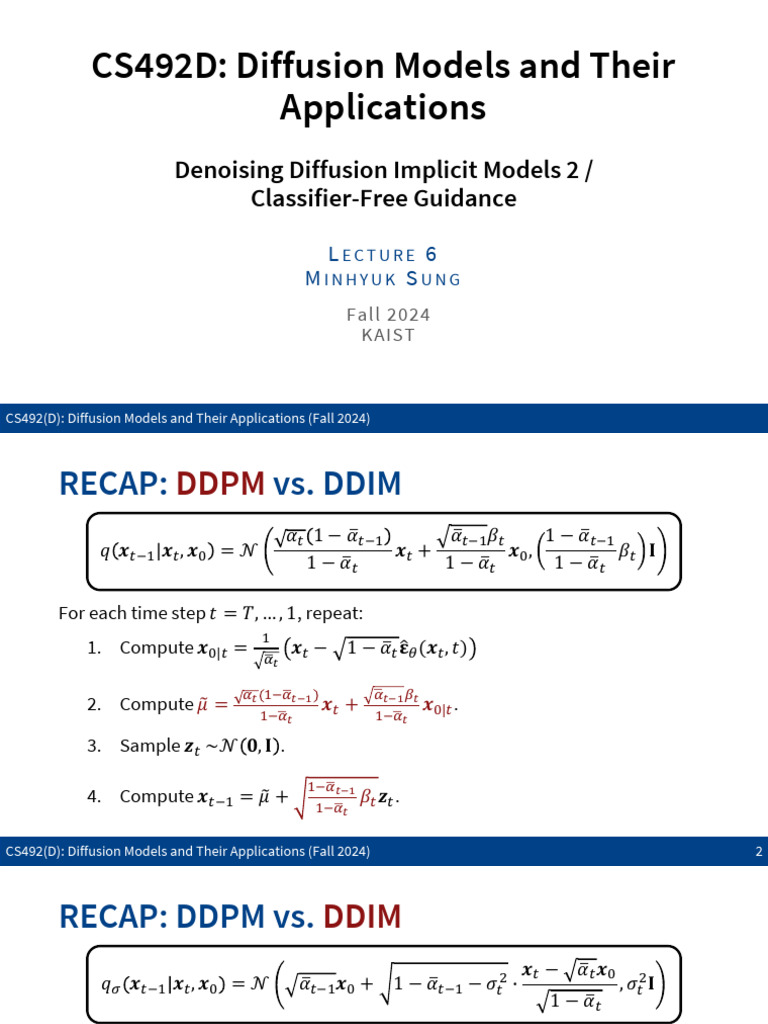 Kaist cs492d Fall 2024 Lecture 6 | PDF | Artificial Intelligence | Intelligence (AI) & Semantics
