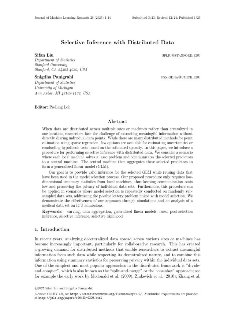 23-0309 | PDF | Statistical Inference | Linear Regression