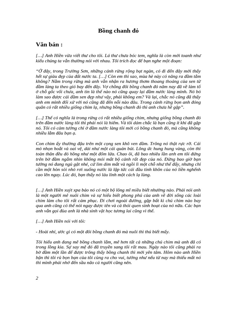 Bồng chanh đỏ | PDF