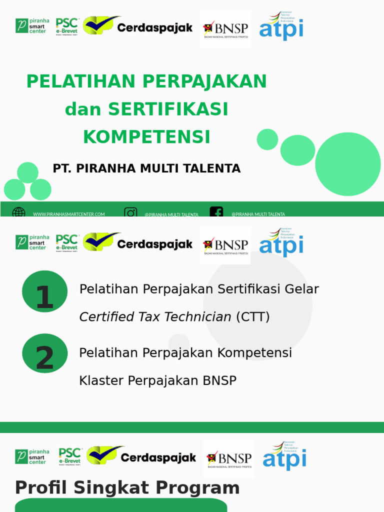 Presentasi Program Pelatihan Perpajakan | PDF