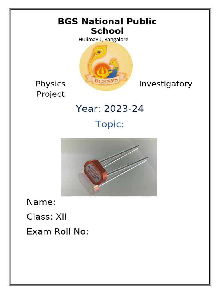 Physics Investogatory Project | PDF