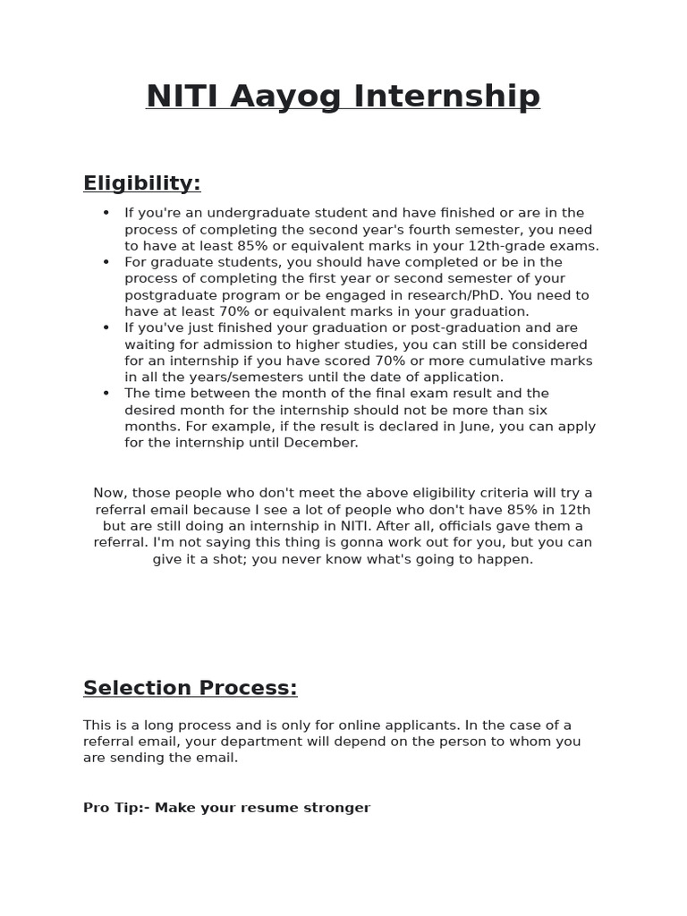 NITI Aayog Internship - Aditya Singh | PDF | Postgraduate Education | University And College ...