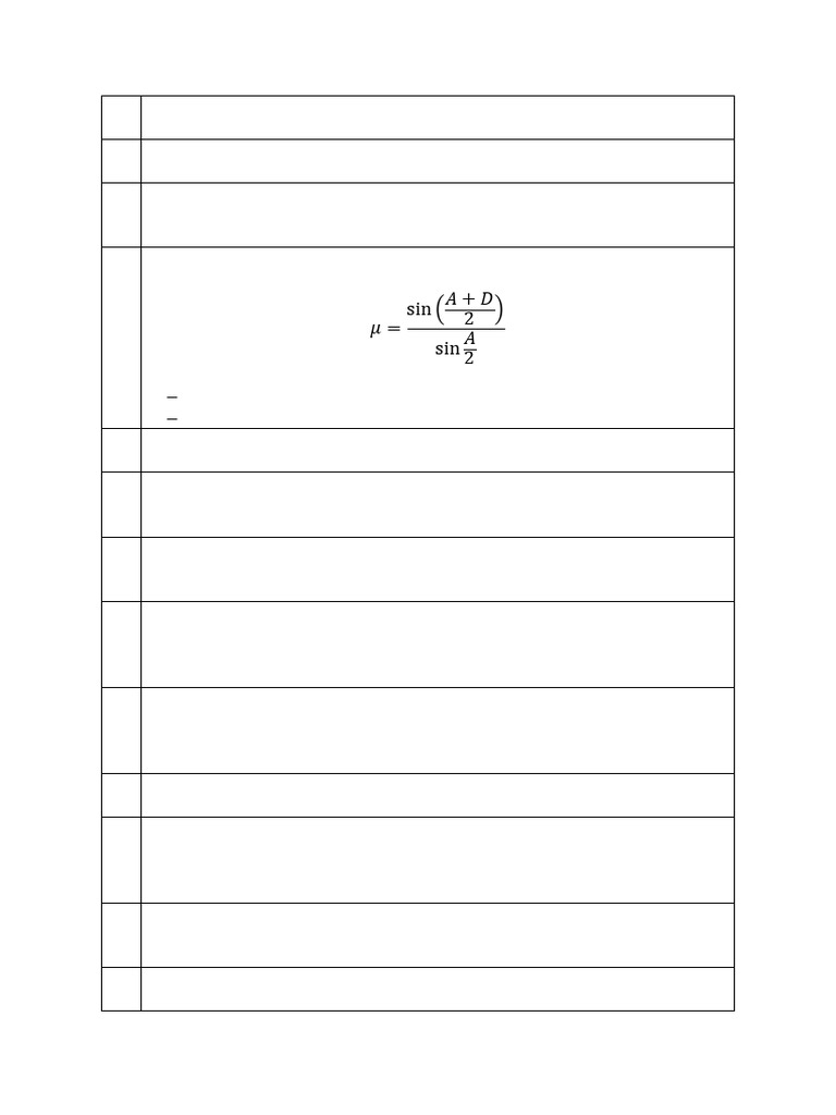 Project - Refractive Index of Liquids Using Hollow Prism | PDF ...