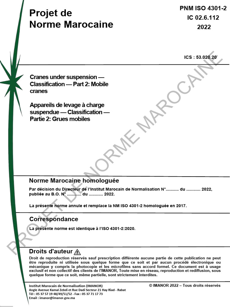 Norme Iso 4301 2 | PDF | International Organization For Standardization ...